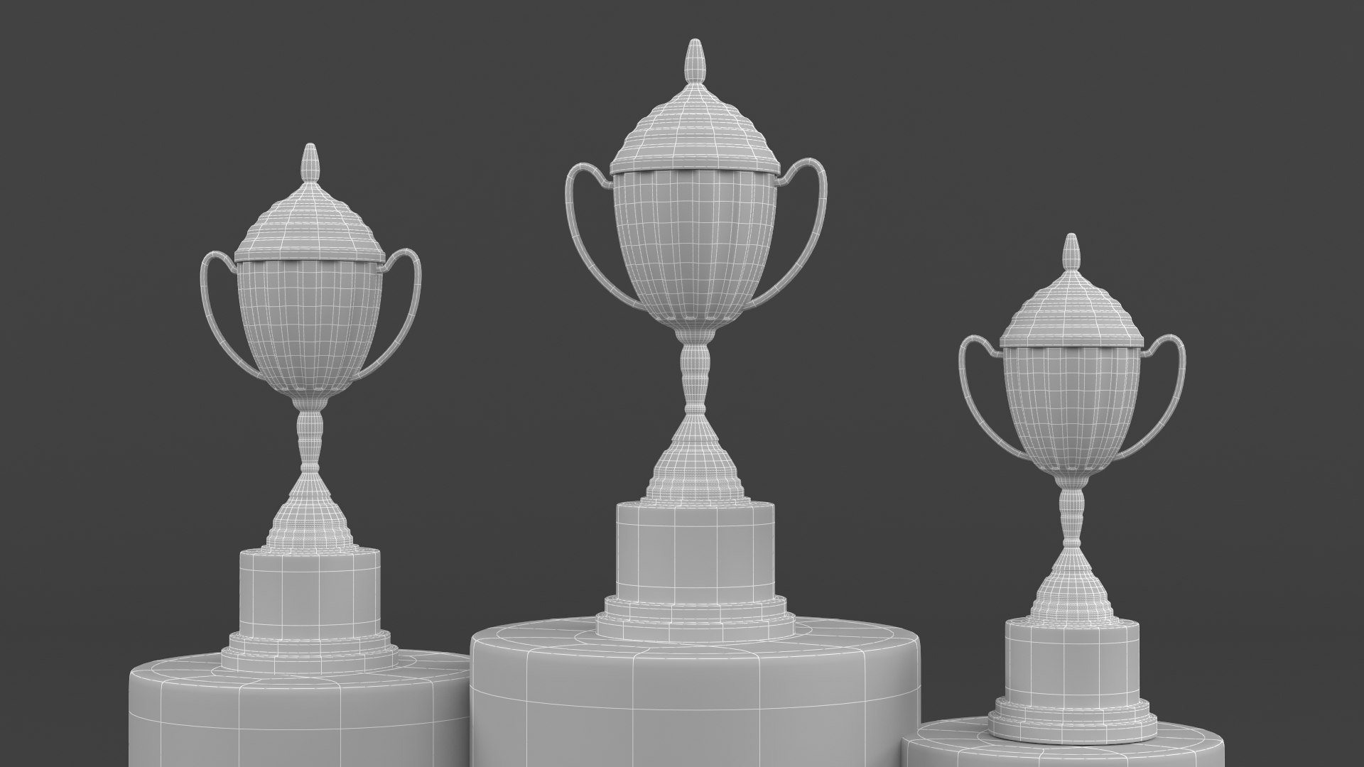3D Trophy Cups model - TurboSquid 2107098