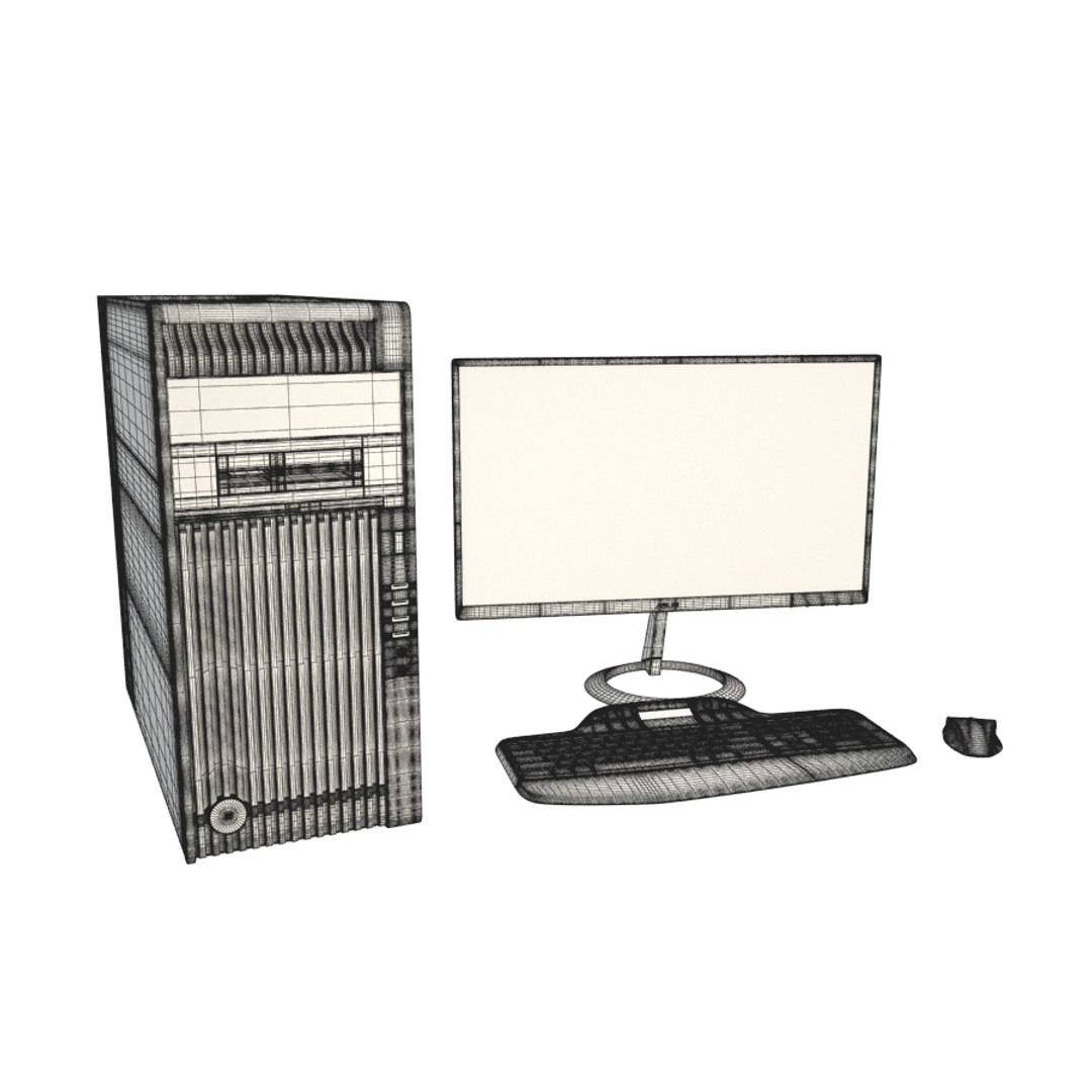 3D office teenager supplies computer model - TurboSquid 1424805