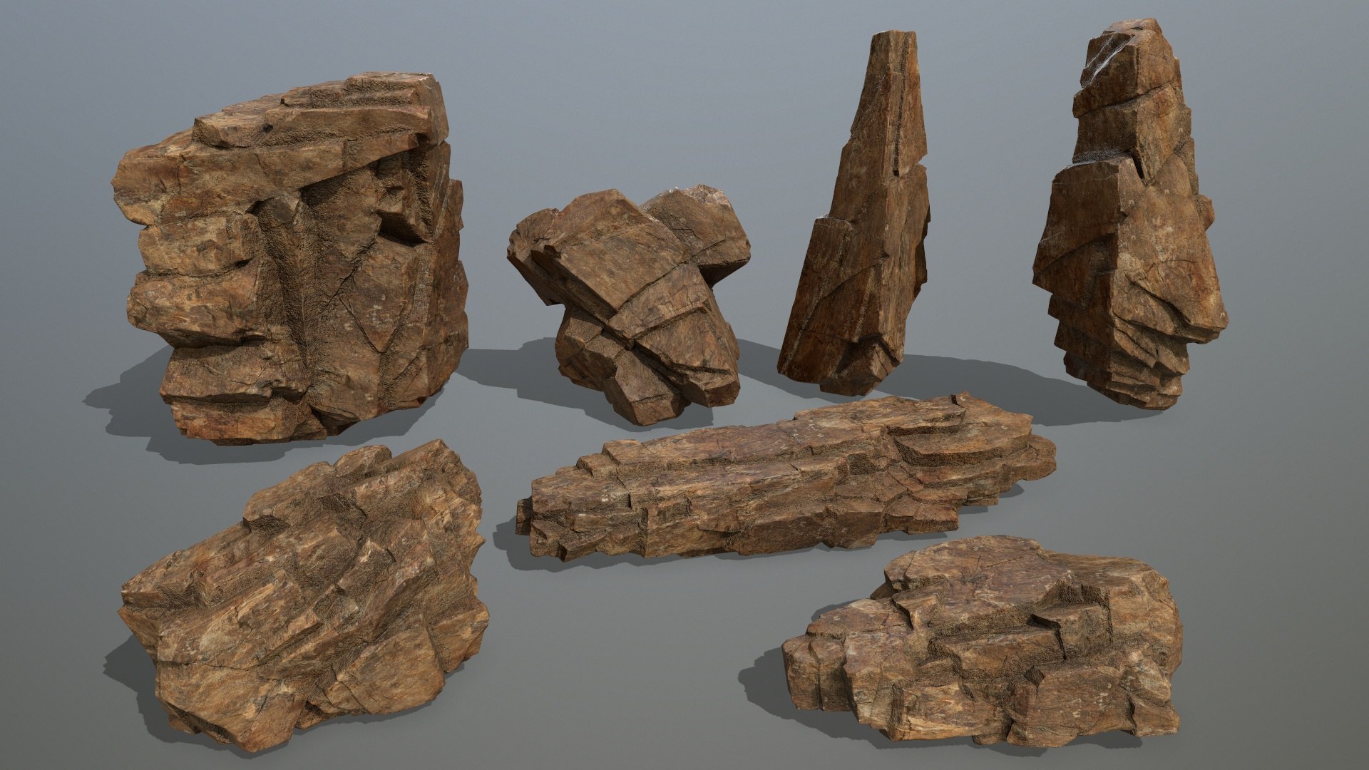 Desert rocks 3D - TurboSquid 2002619