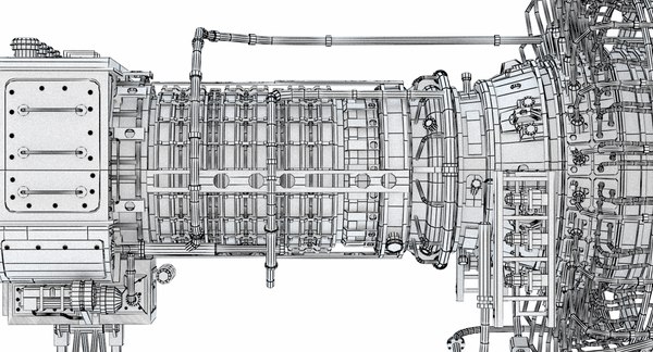 modelo 3d Turbofan Engine LM6000 Híbrido EGT - TurboSquid 1284929