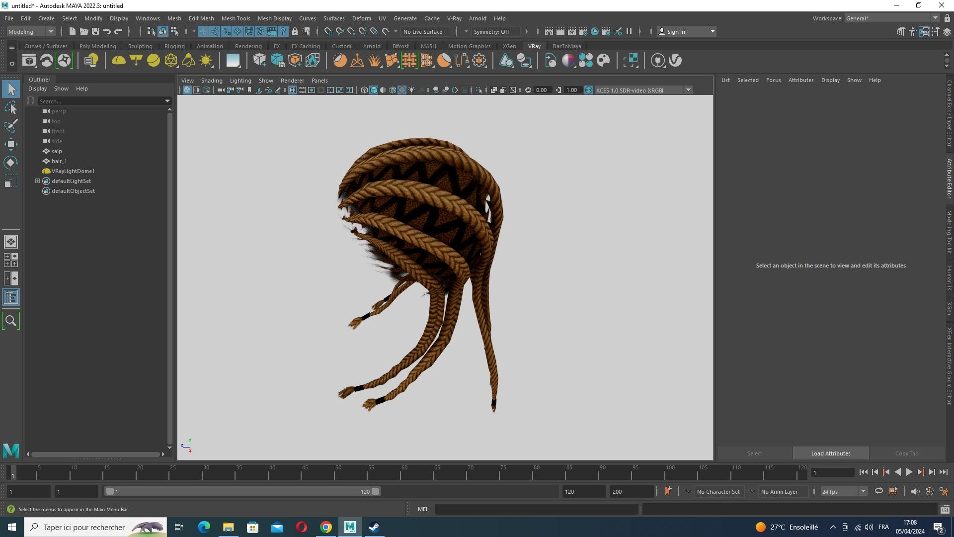 Dread Breaided Hair Model - TurboSquid 2226384