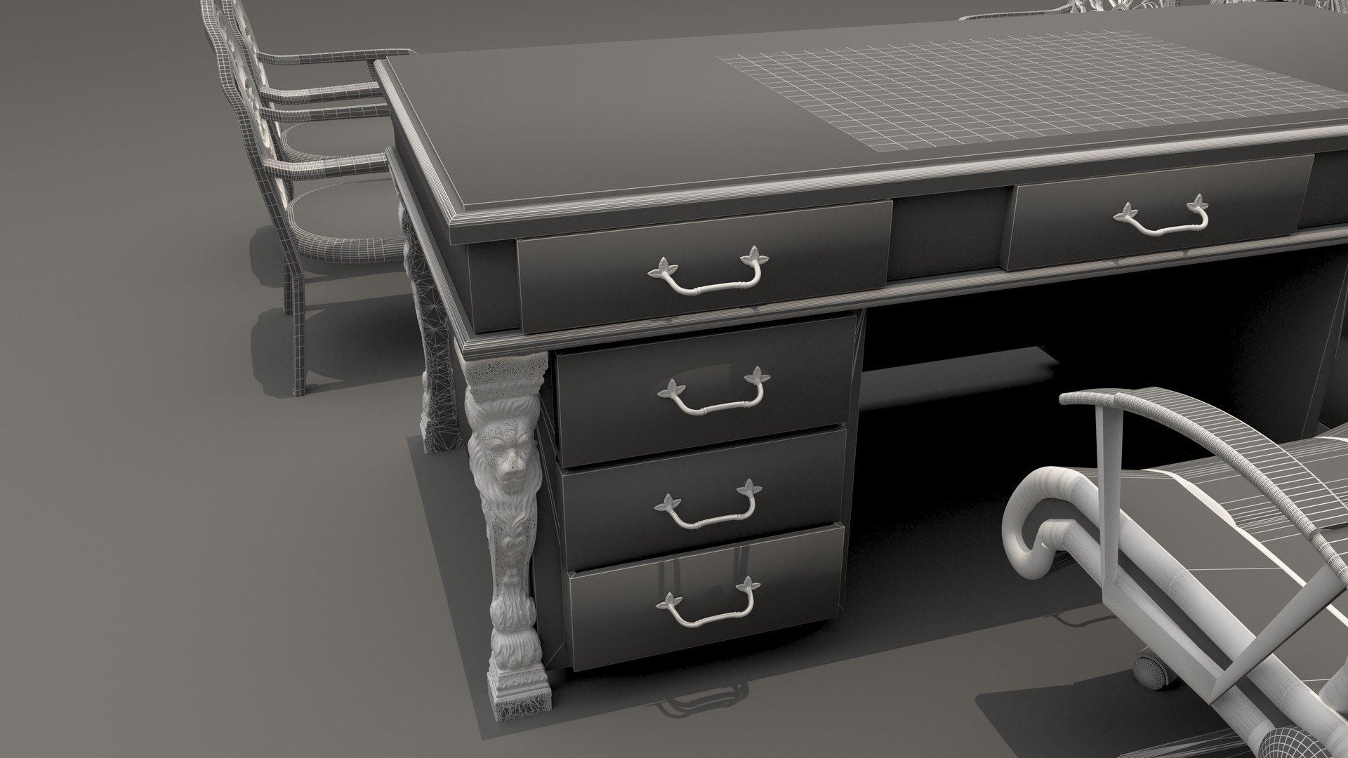 3D Office Room Set 8K Model - TurboSquid 2252881