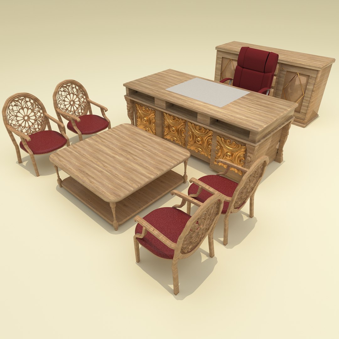 3D Office Room Set 8K Model - TurboSquid 2252881