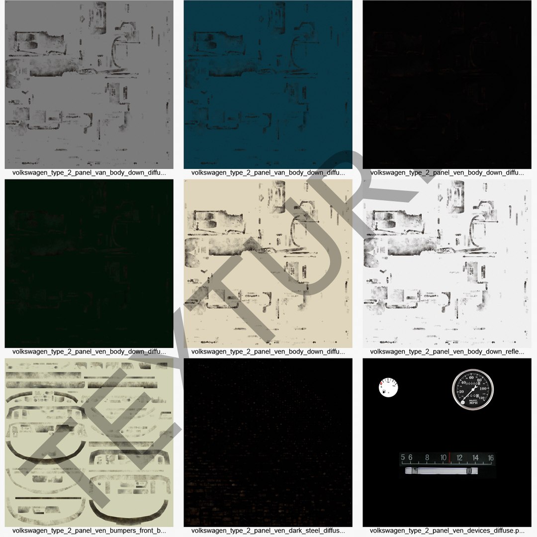 Volkswagen Type 2 Panel 3d Max