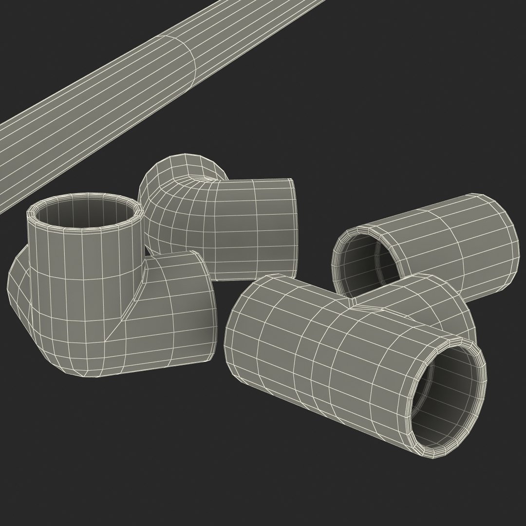 Pvc Pipes Fitting 2 3d Model