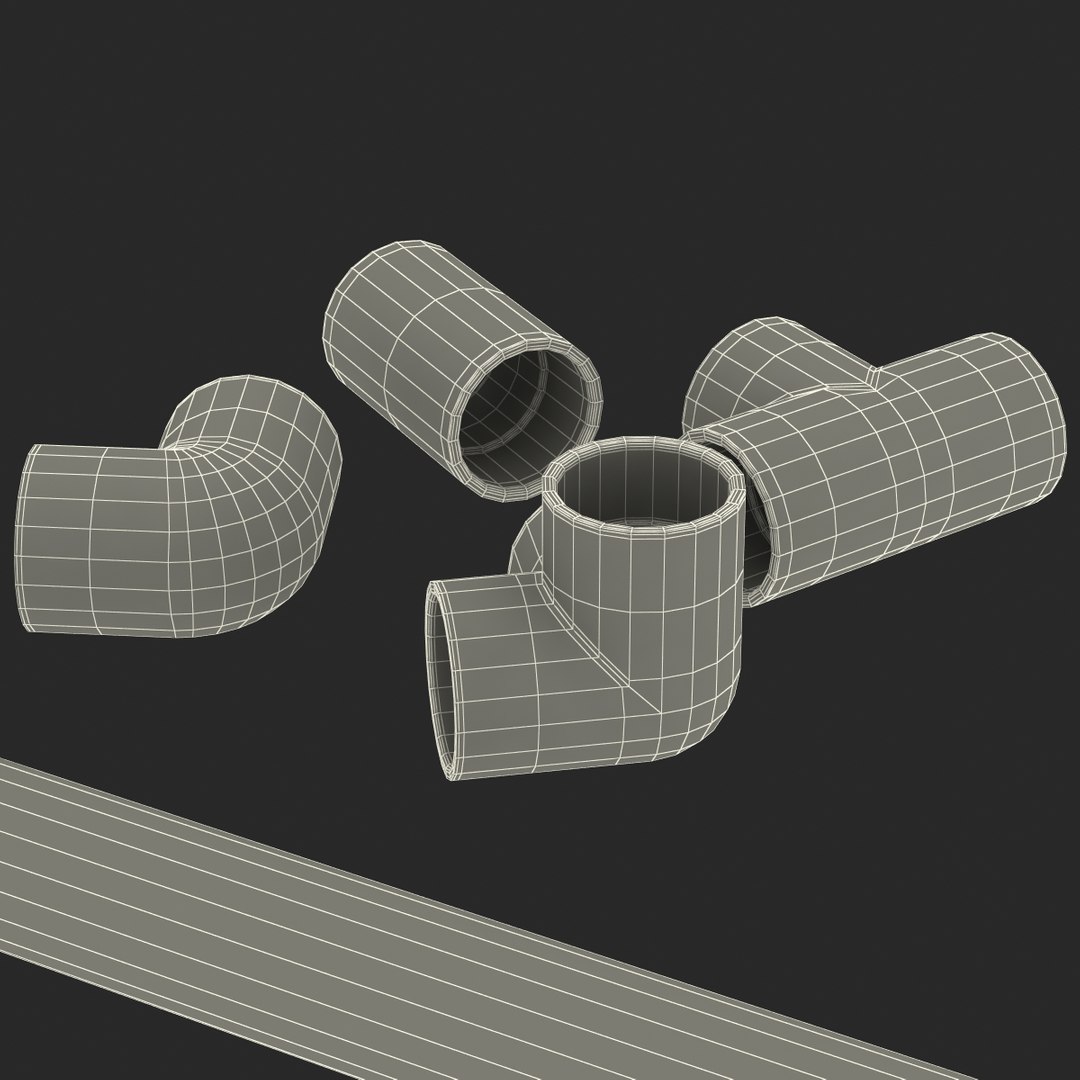 Pvc Pipes Fitting 2 3d Model