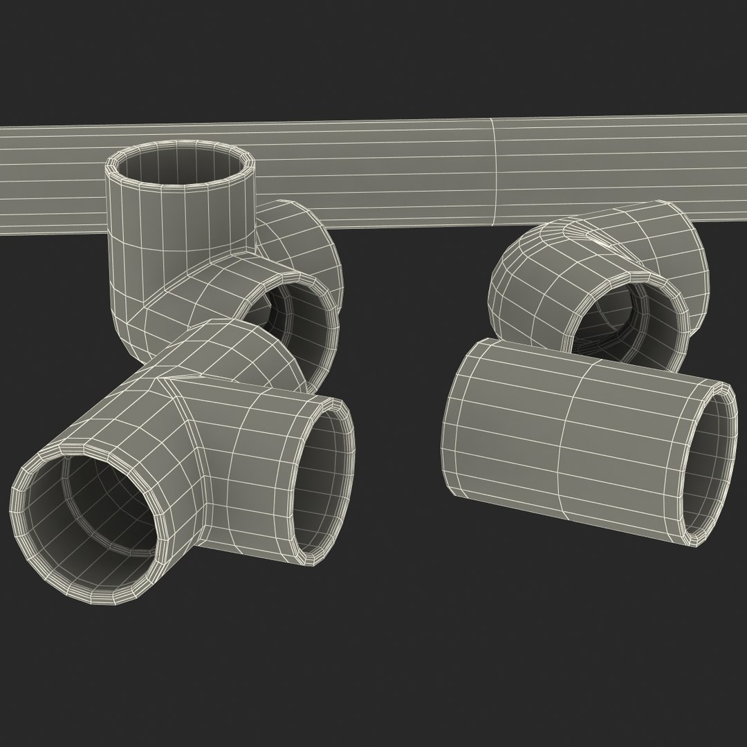 Pvc Pipes Fitting 2 3d Model
