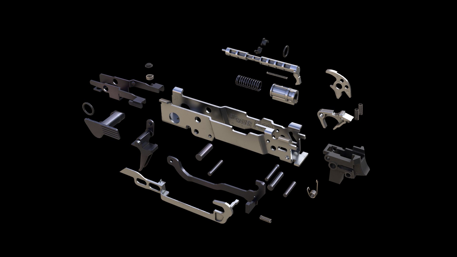 Sig Sauer P320 Fire-control Assembly Low Poly model - TurboSquid 2055514