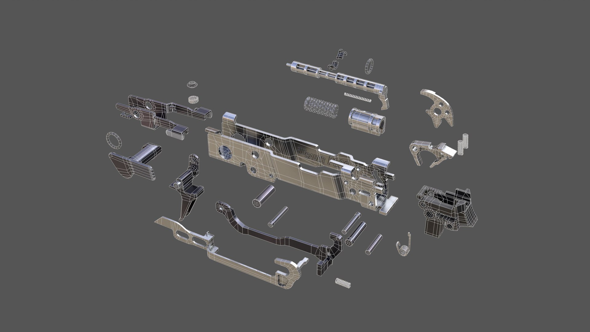 Sig Sauer P320 Fire-control Assembly Low Poly model - TurboSquid 2055514