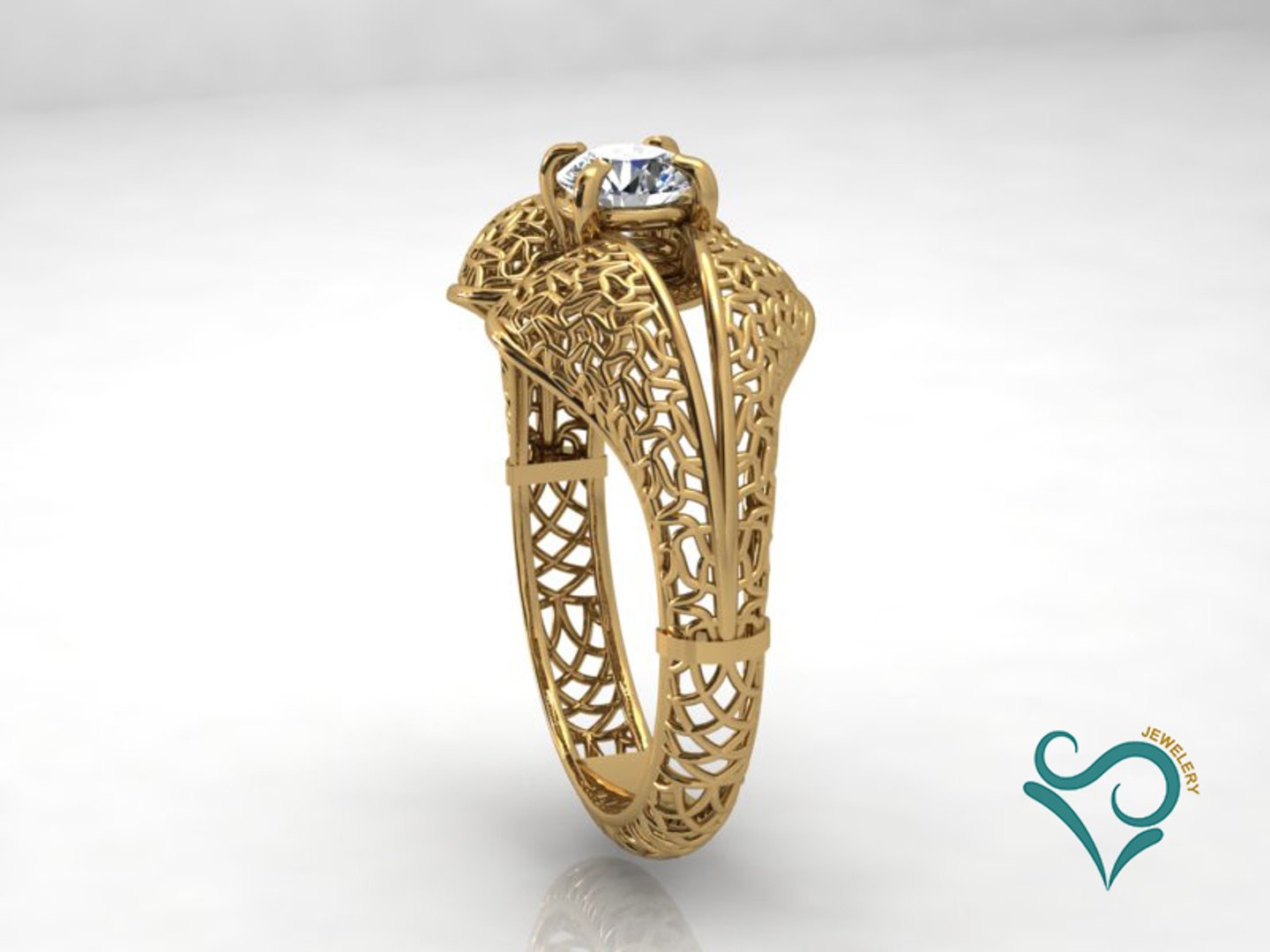 3D Gold Ring Printable Jewel Model - TurboSquid 1336092