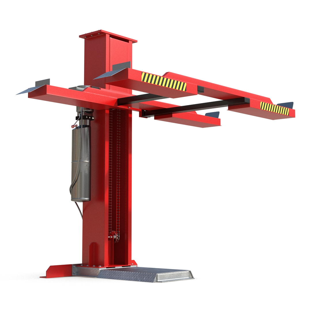 single post car lift 3d model