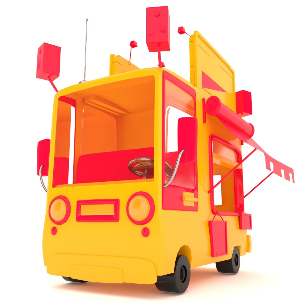 Cartoon Food Car 3D Model - TurboSquid 1527899