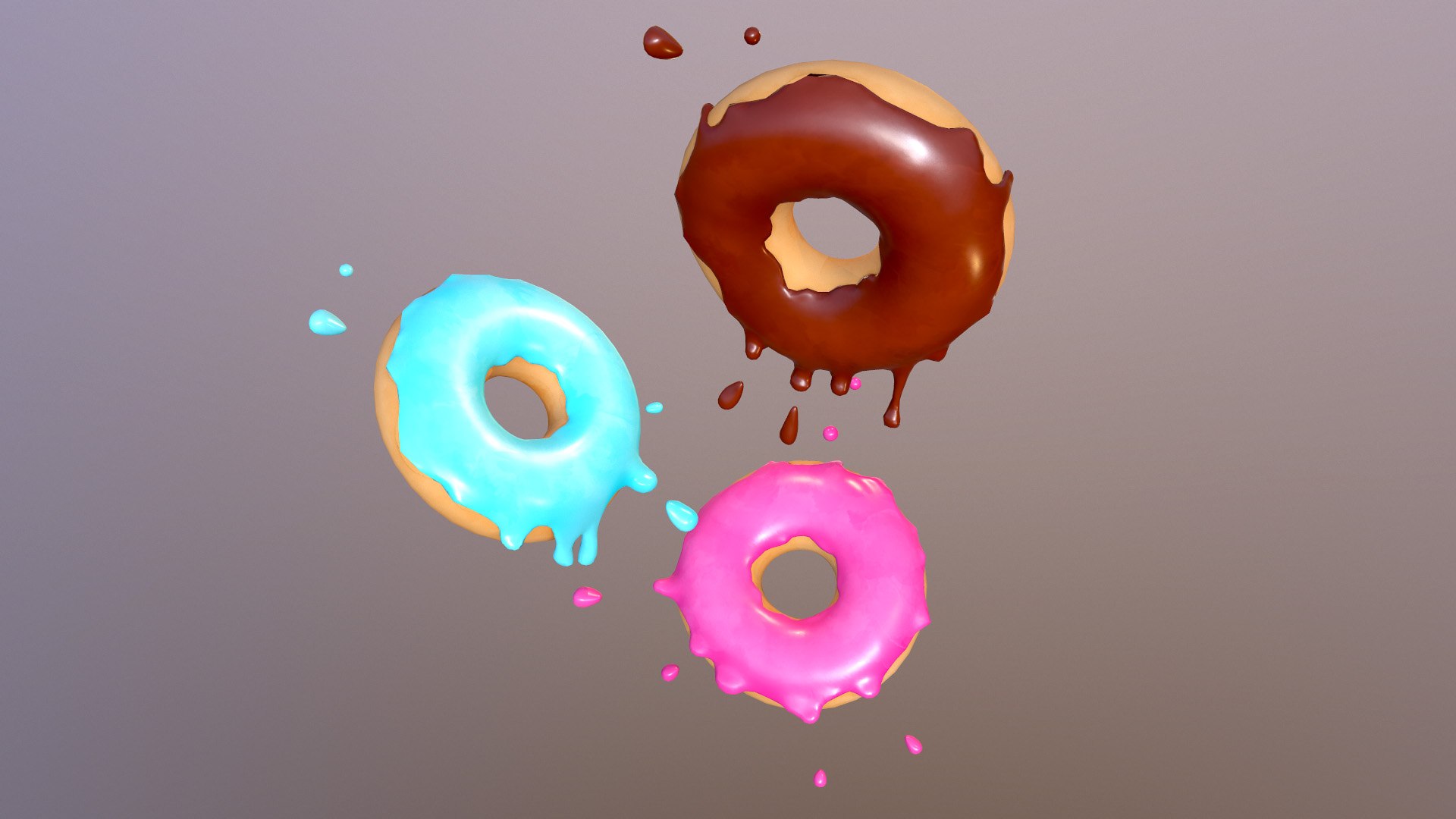 Stylized Glazed Donuts 3D - TurboSquid 1507167