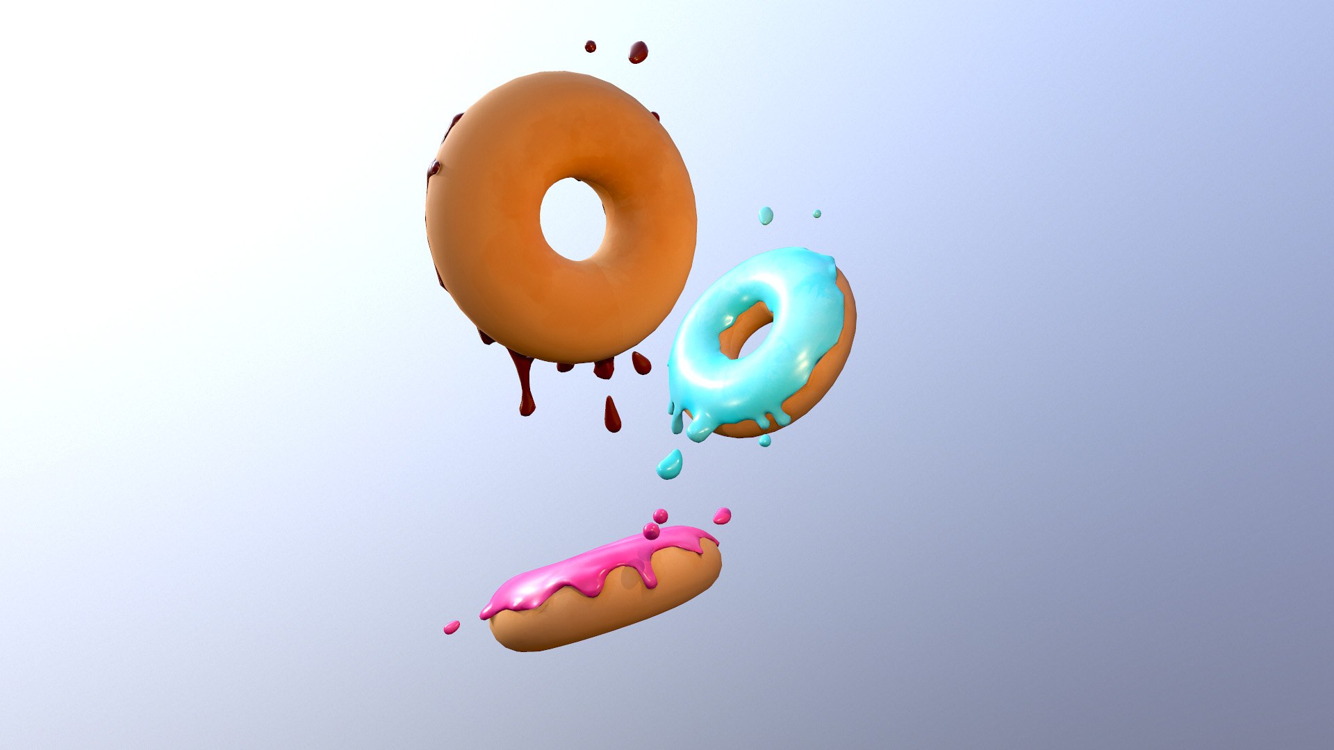 Stylized Glazed Donuts 3D - TurboSquid 1507167