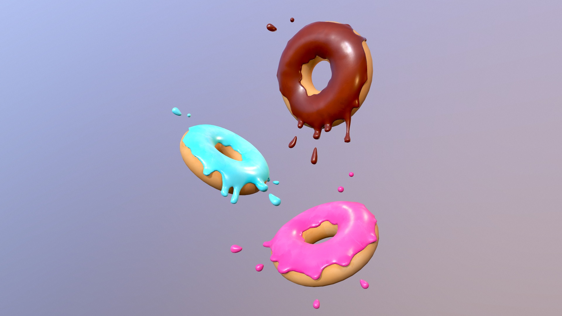 Stylized Glazed Donuts 3D - TurboSquid 1507167