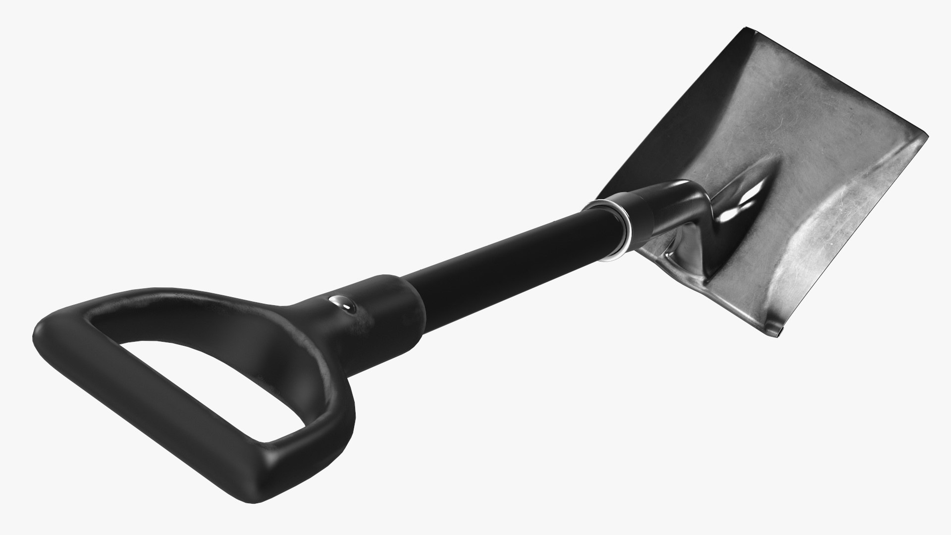 Square Blade Shovel Black Shaft 3D Model - TurboSquid 2153039