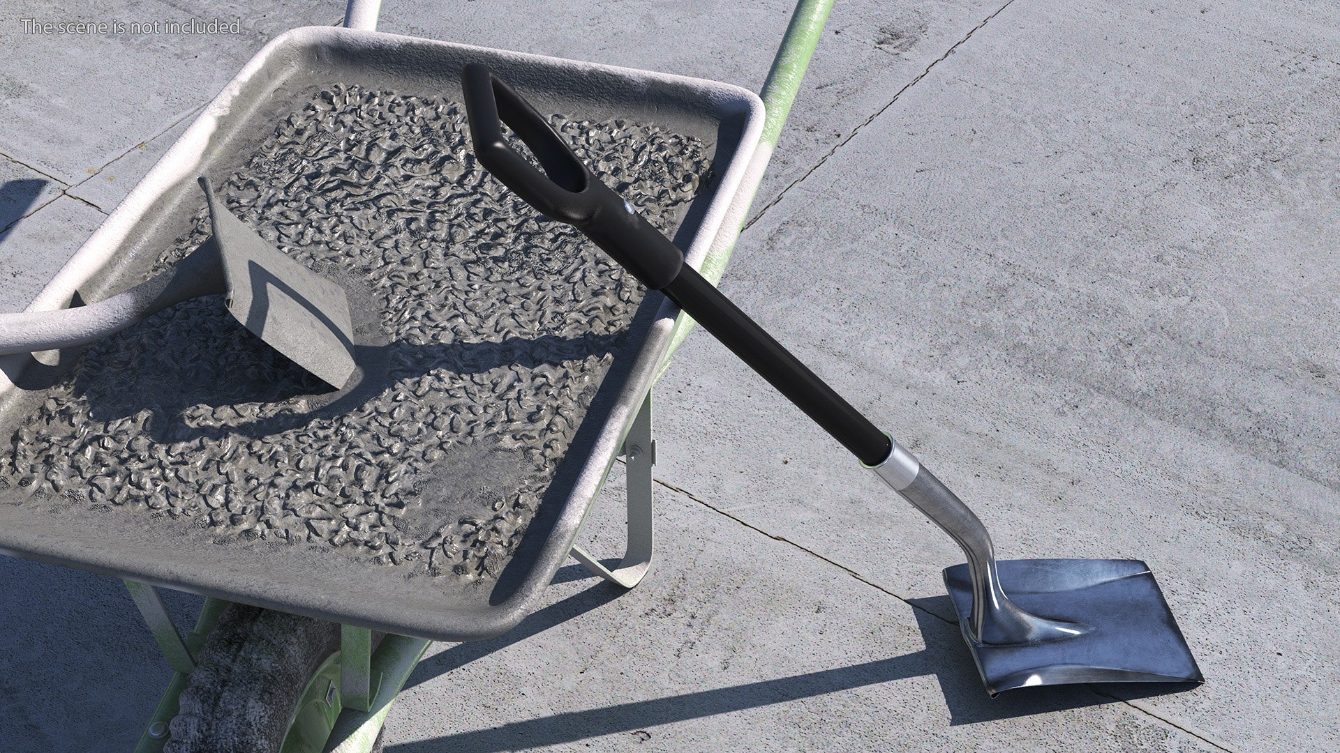 Square Blade Shovel Black Shaft 3D Model - TurboSquid 2153039