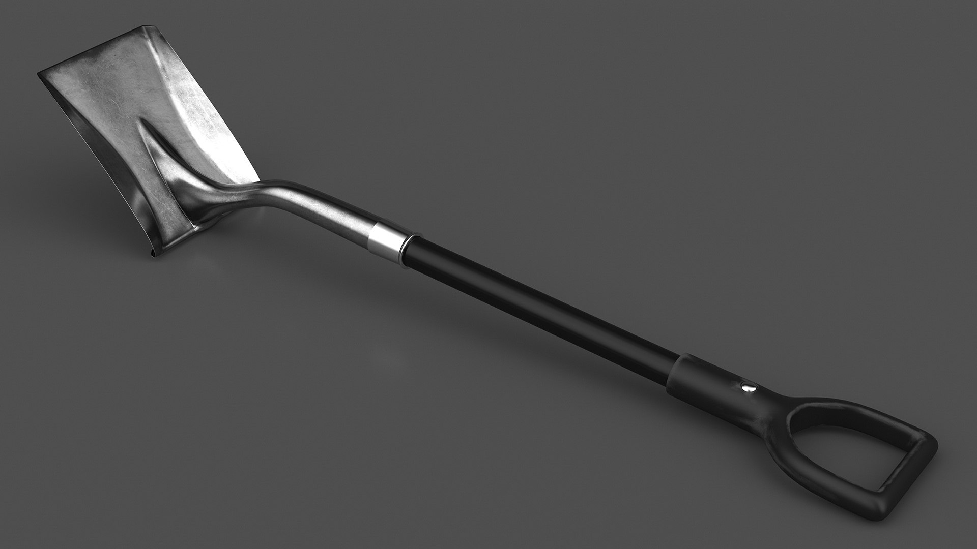 Square Blade Shovel Black Shaft 3D Model - TurboSquid 2153039
