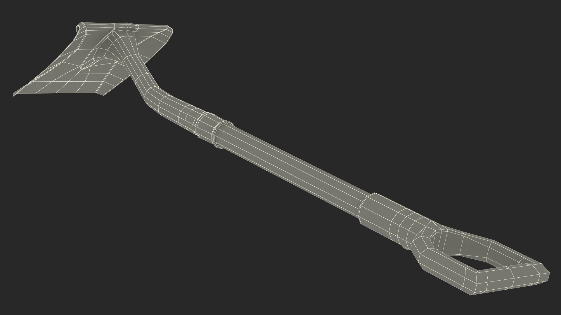 Square Blade Shovel Black Shaft 3D Model - TurboSquid 2153039