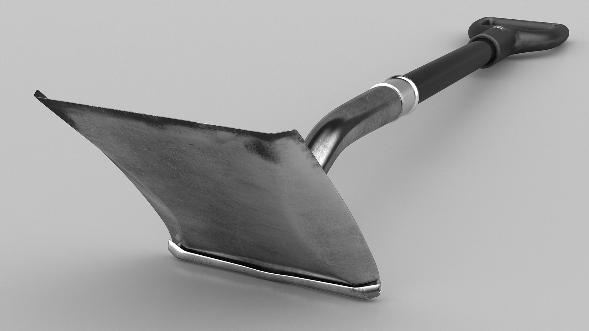Square Blade Shovel Black Shaft 3D Model - TurboSquid 2153039