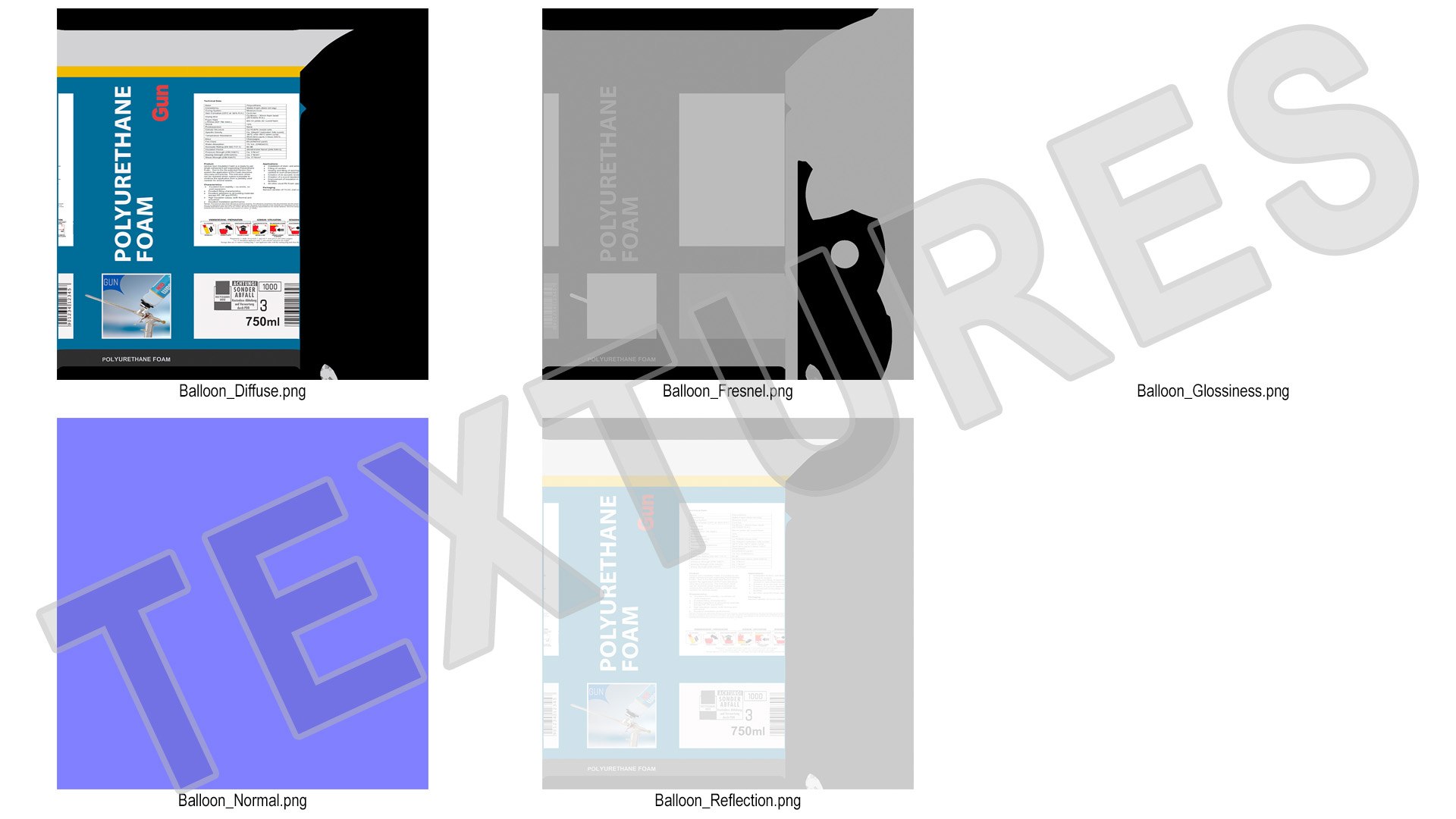 3D PU Construction Foam Can Model - TurboSquid 2077029