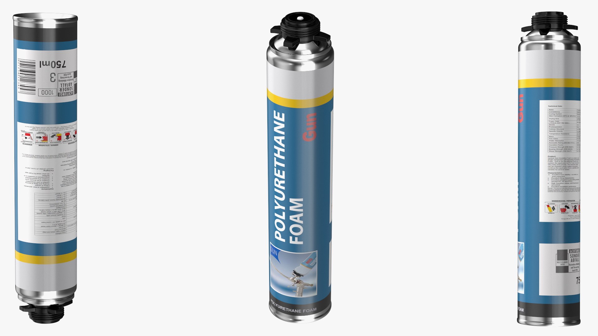 3D PU Construction Foam Can Model - TurboSquid 2077029