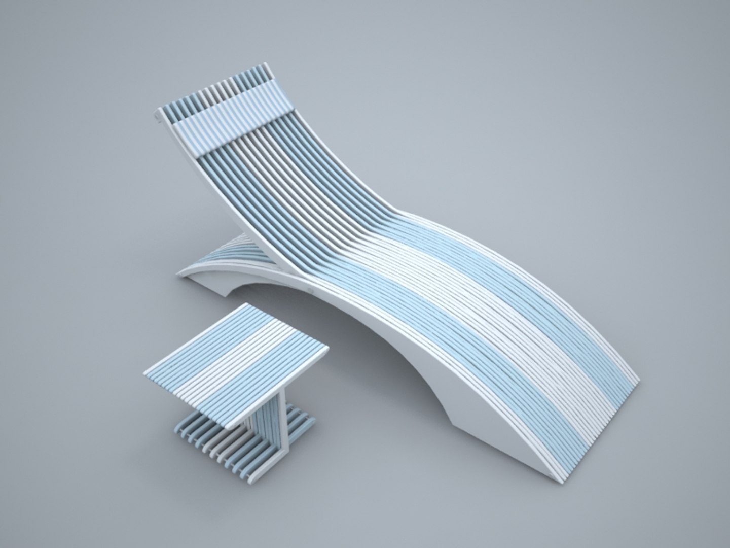 3d pool chair model