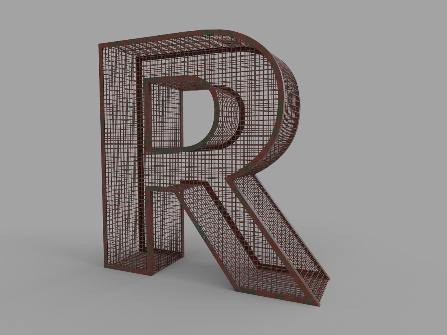 3D Cage Alphabet Design Low-poly - TurboSquid 1830970
