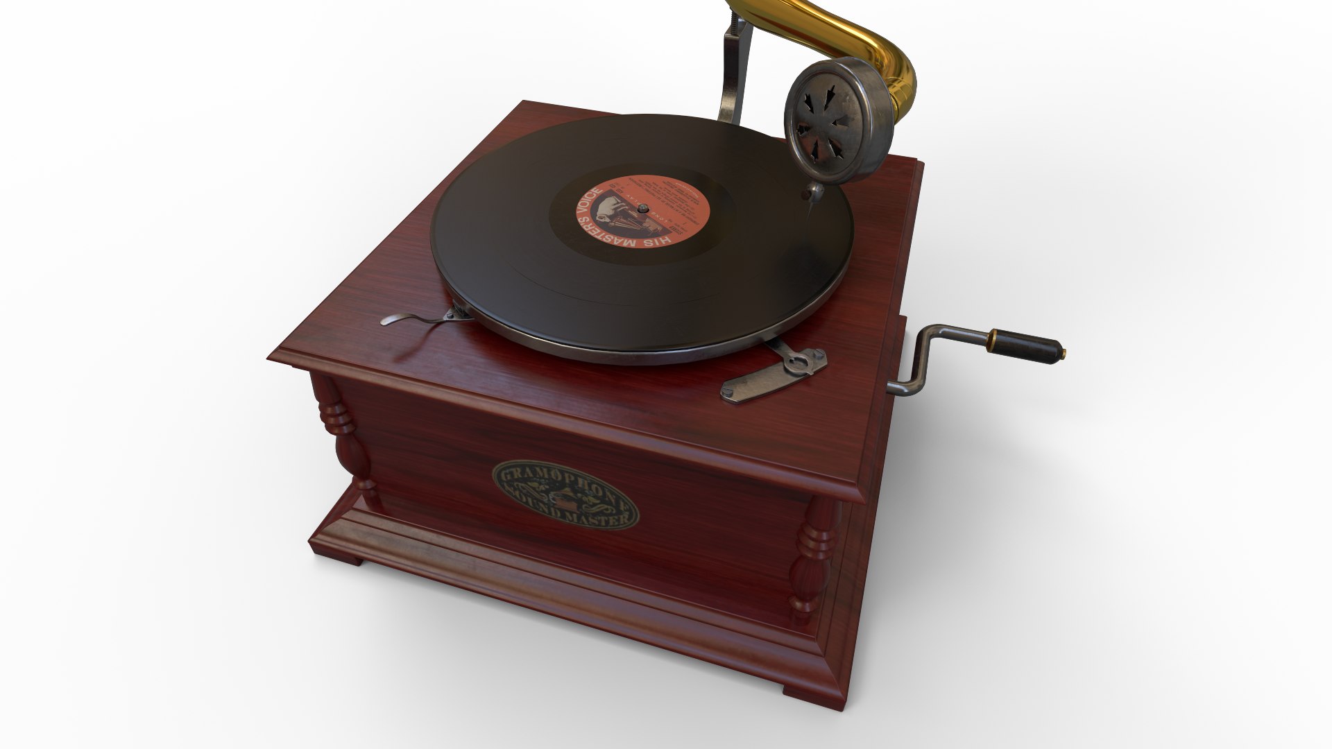Antique gramophone record model - TurboSquid 1561427