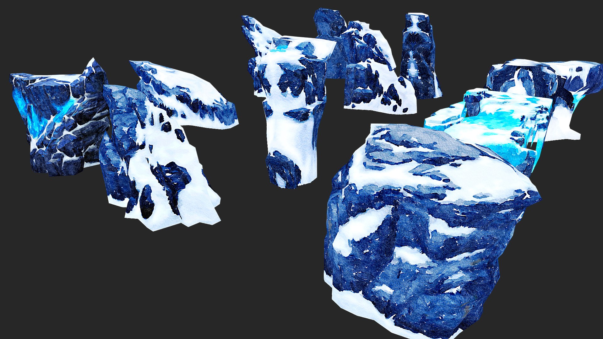 3D rocks illustrations model - TurboSquid 1338140