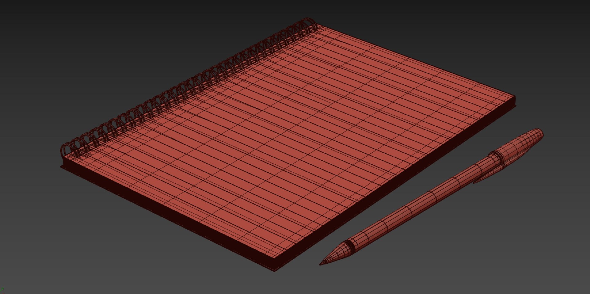 3D Notepad With Blue Pen - TurboSquid 1870870