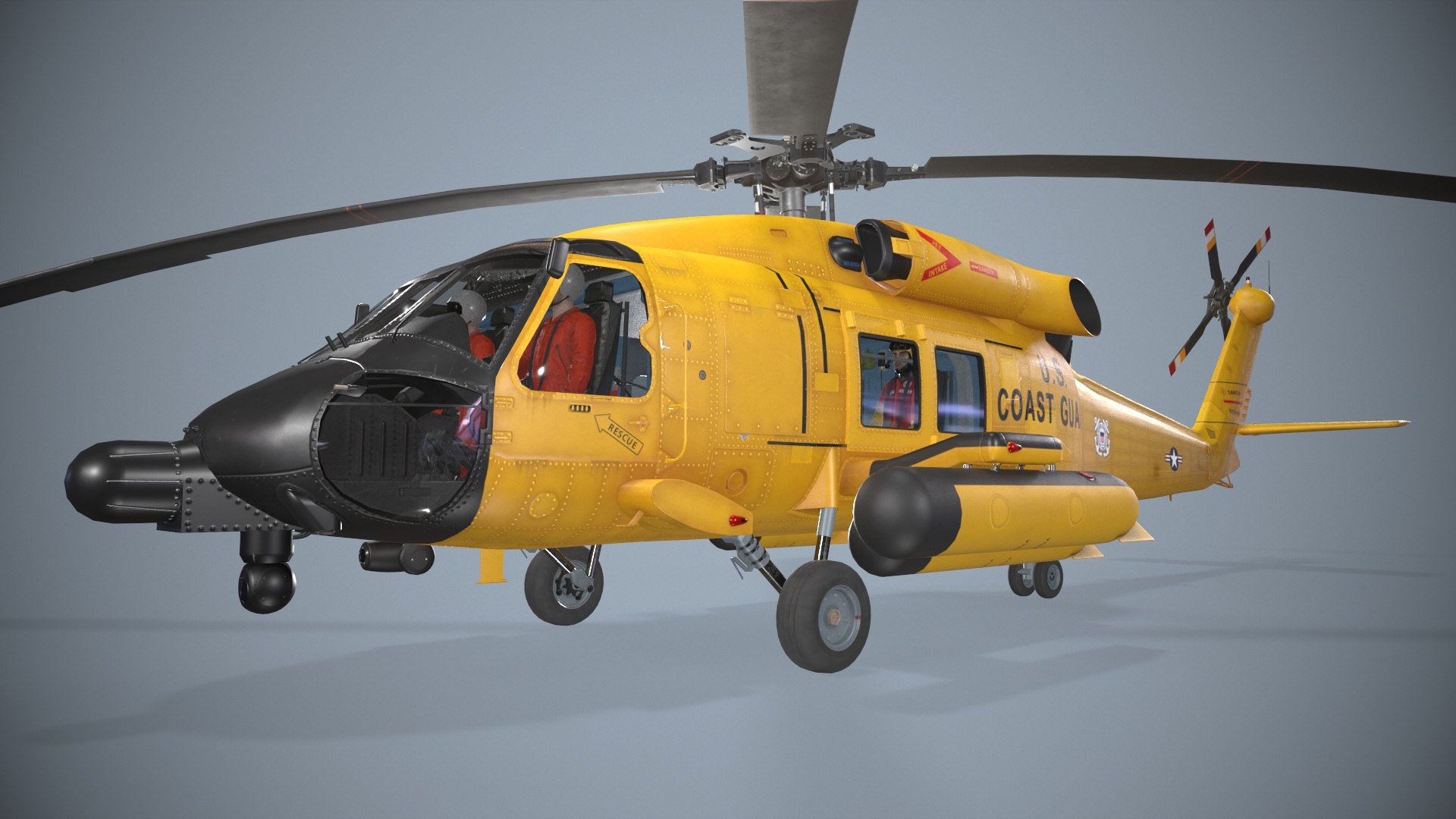 3D Sikorsky MH-60T Jay Hawk Basic Animation Model - TurboSquid 2001995
