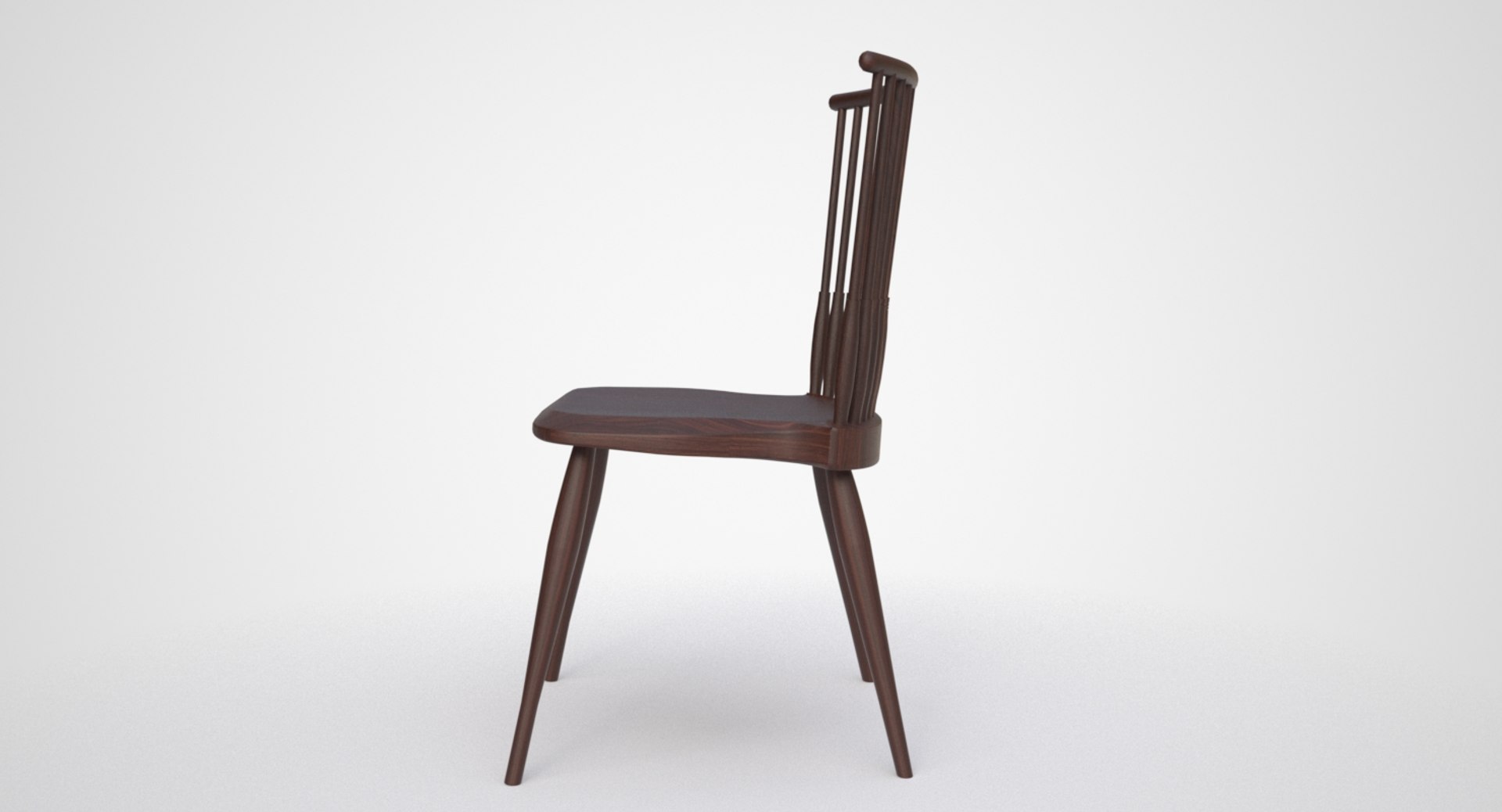 Bddw Fan Dining Chair 3d Model