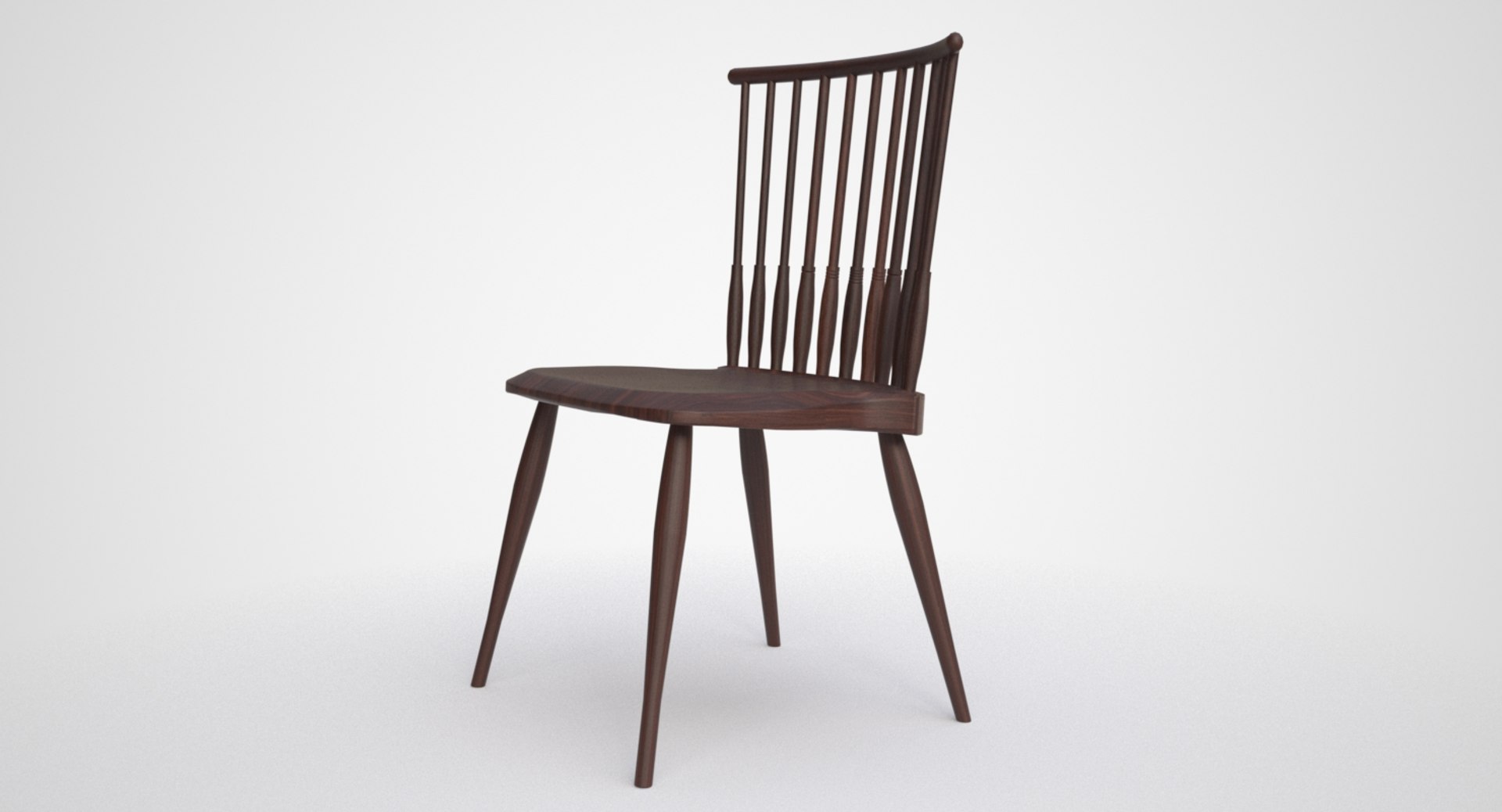 Bddw Fan Dining Chair 3d Model