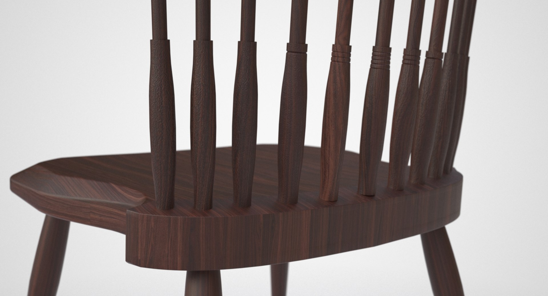 Bddw Fan Dining Chair 3d Model