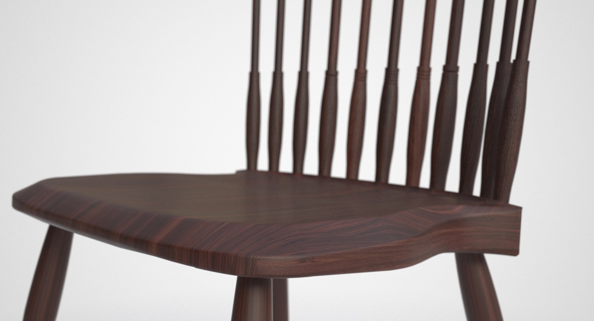 Bddw Fan Dining Chair 3d Model