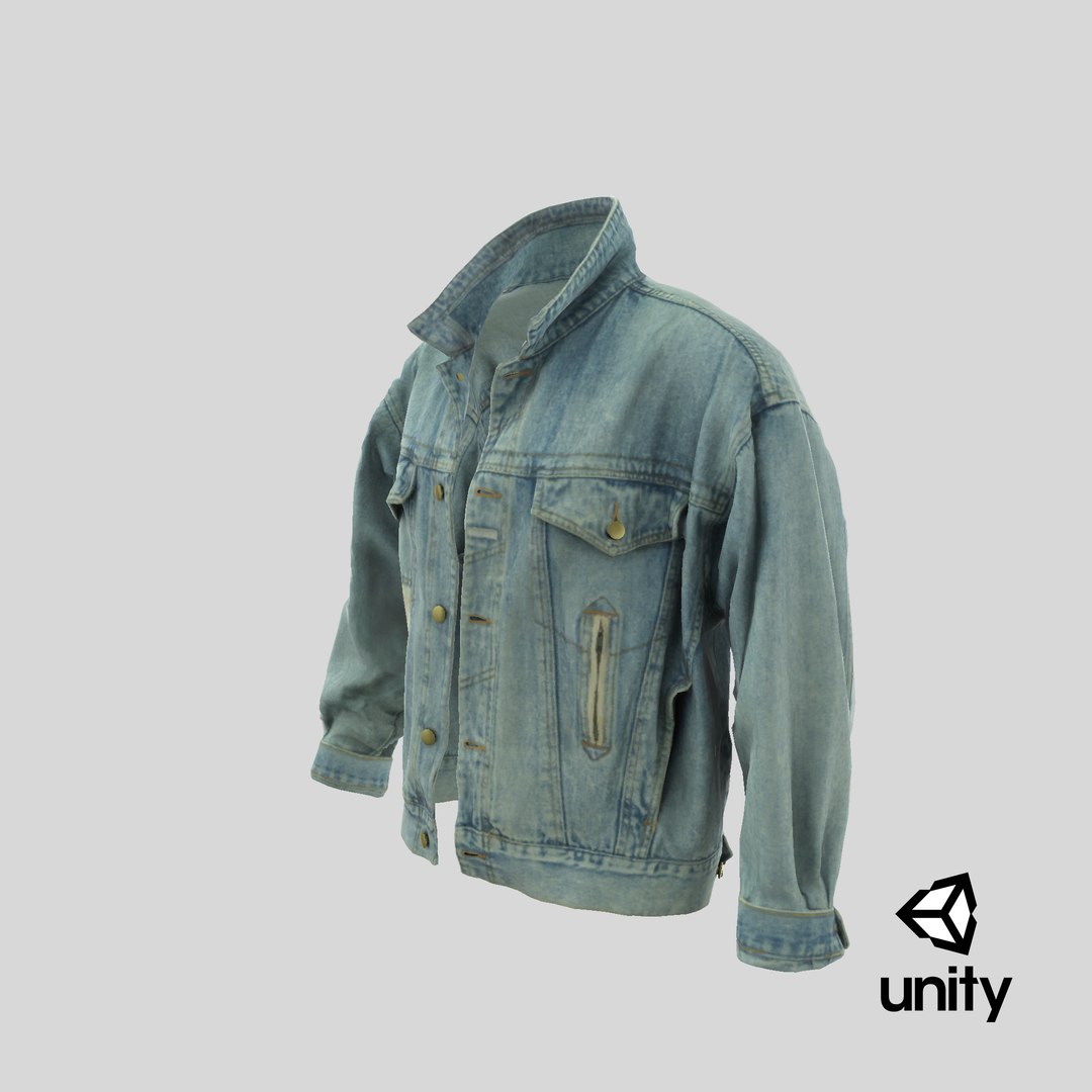 Realistic jean jacket 2 3D - TurboSquid 1467559