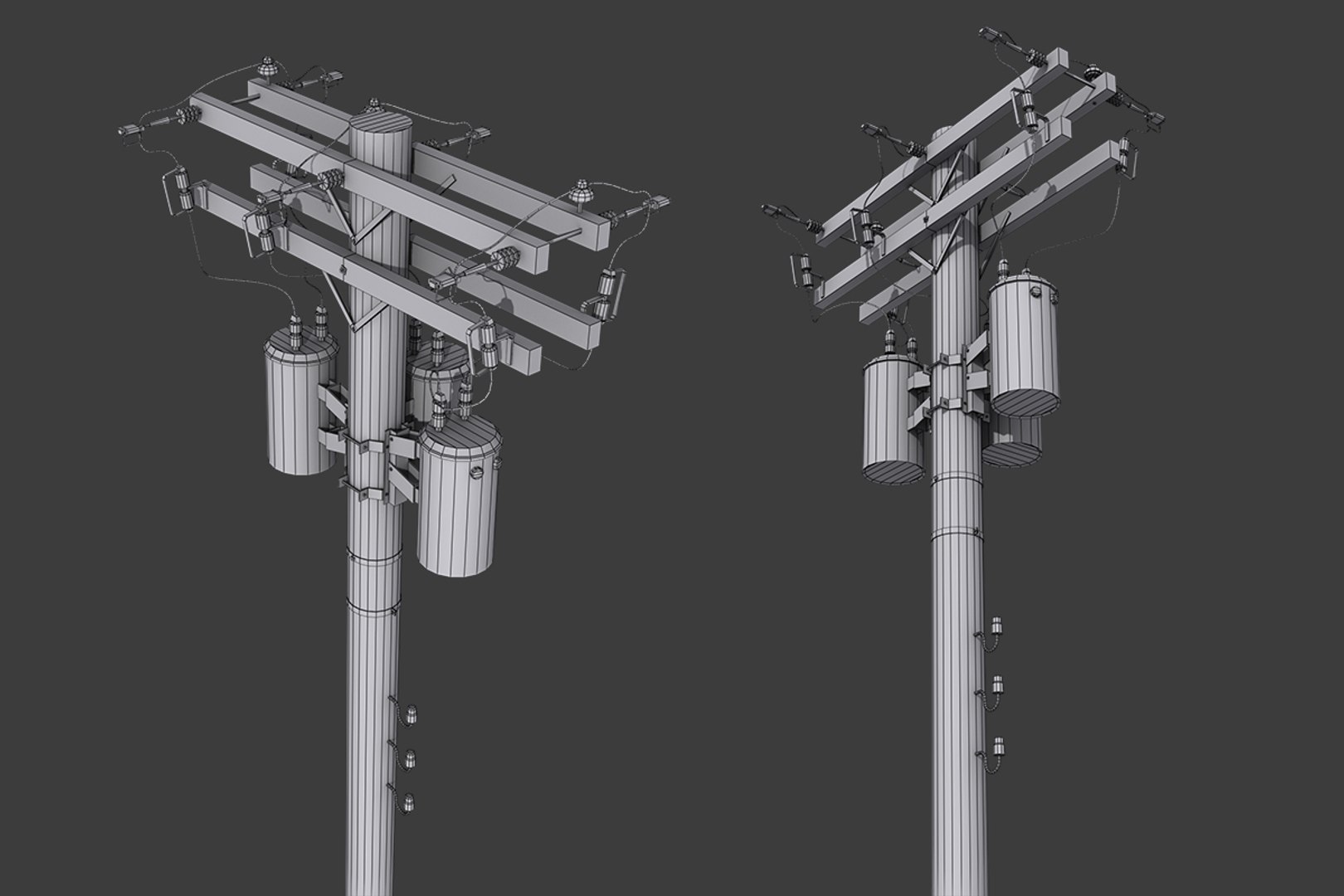 3D Telegraph Pole Model - TurboSquid 1266528