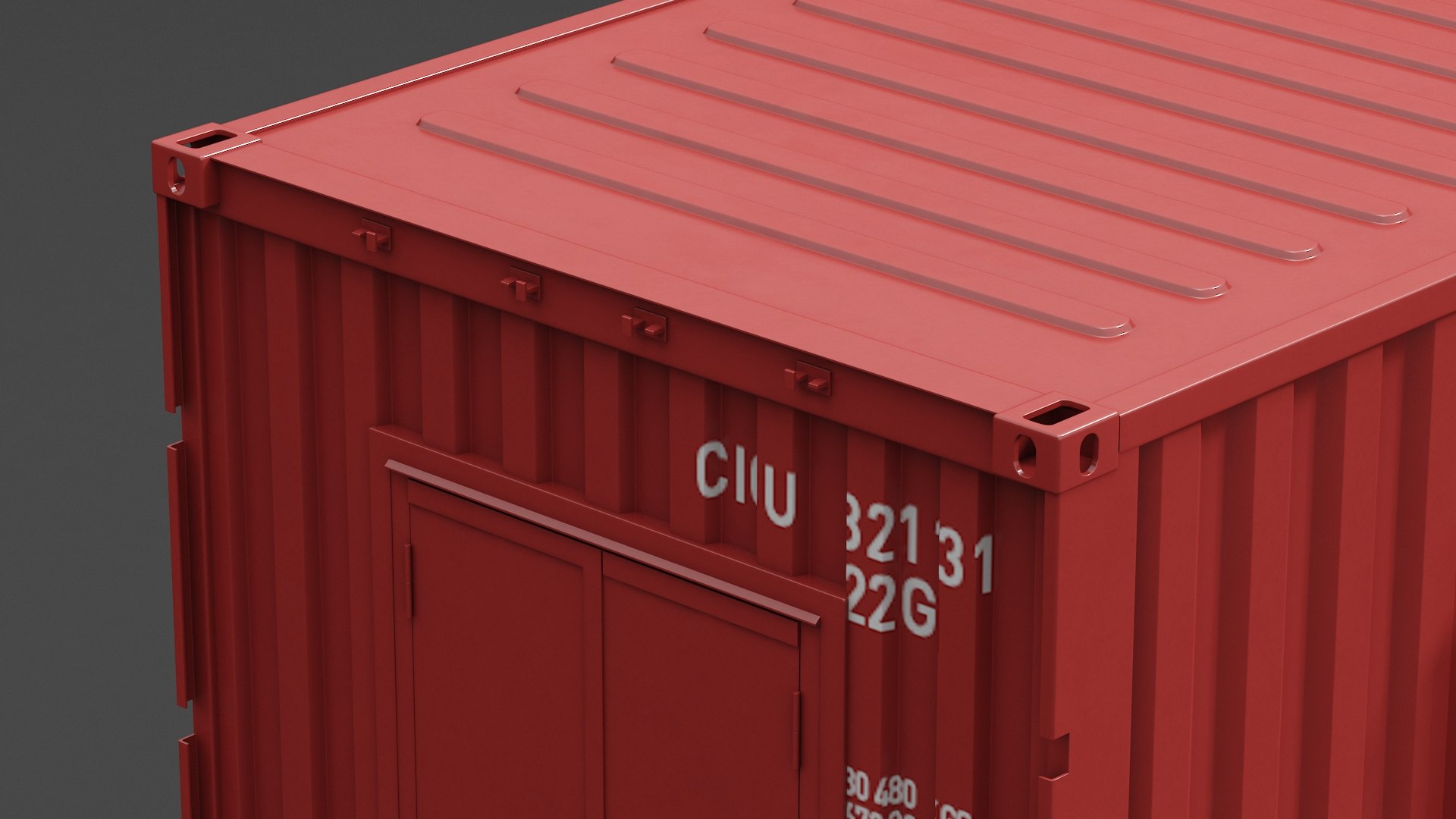 3D model Red Container Office with Wide Door - TurboSquid 2086192