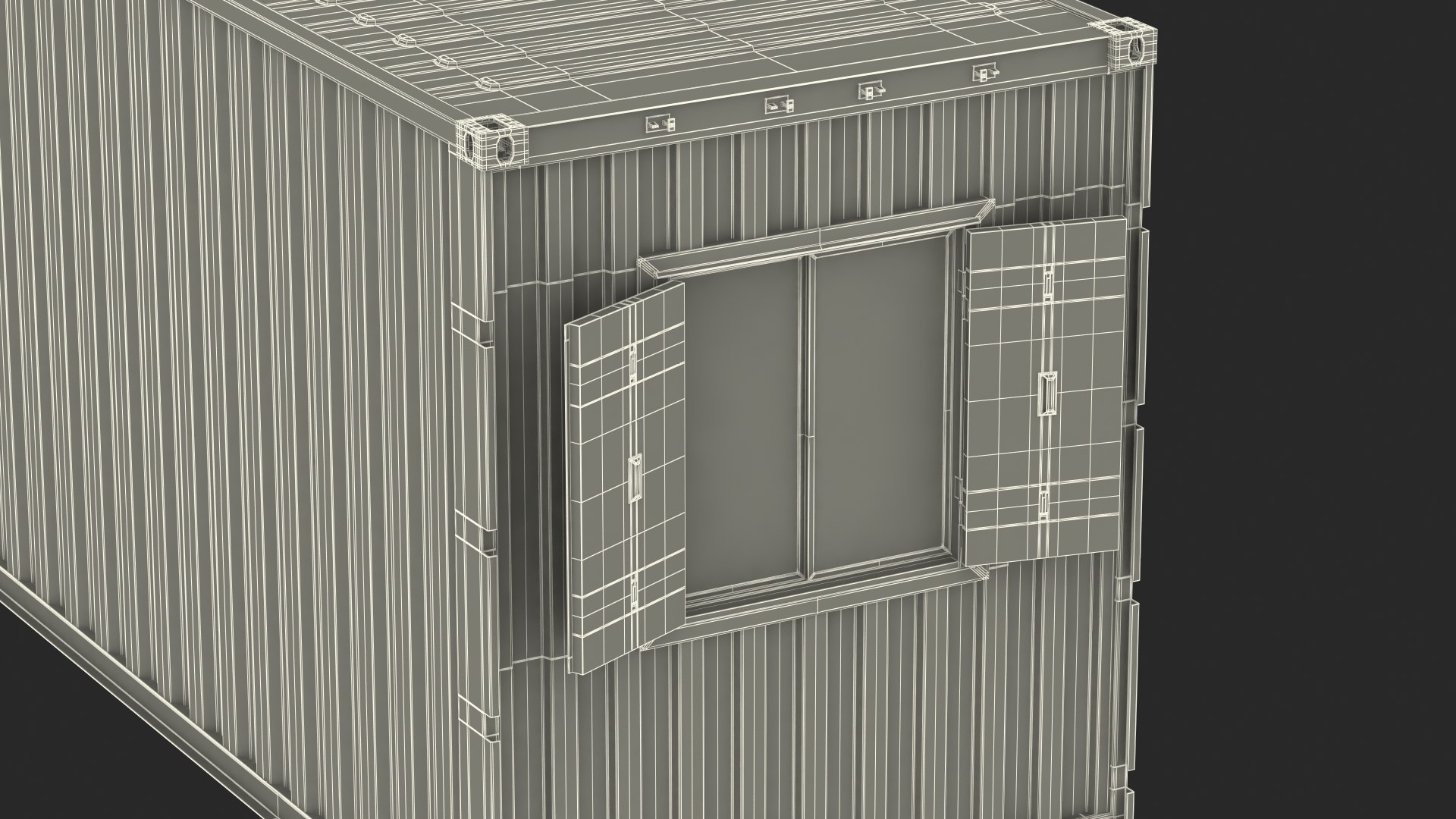 3D model Red Container Office with Wide Door - TurboSquid 2086192