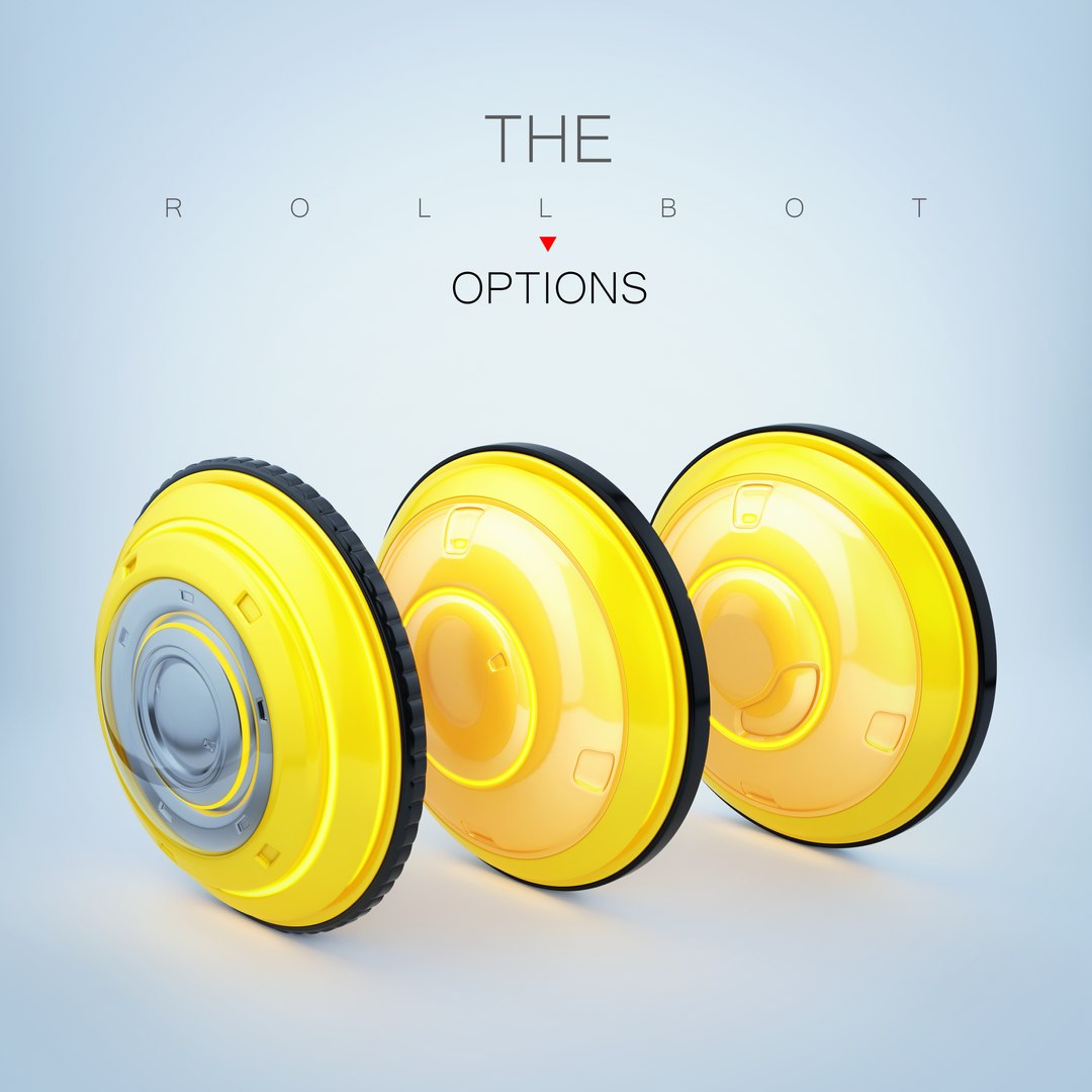 3d Cute Rolling Bot Model