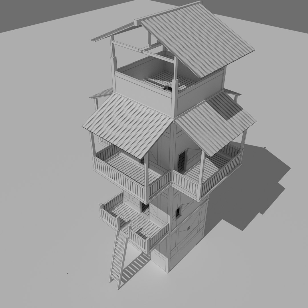 3D roman fantasy watchtower model - TurboSquid 1273792