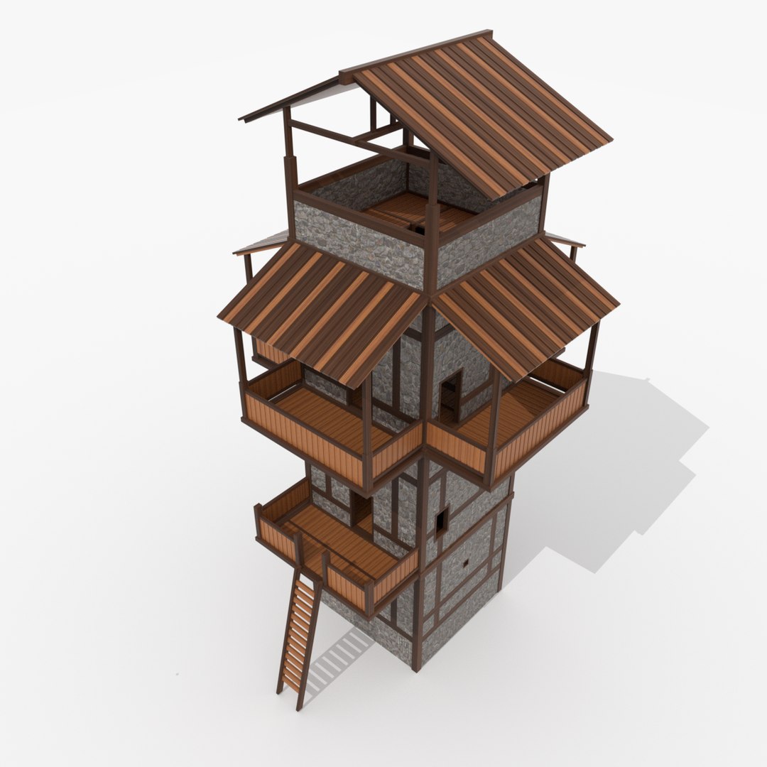 3D roman fantasy watchtower model - TurboSquid 1273792