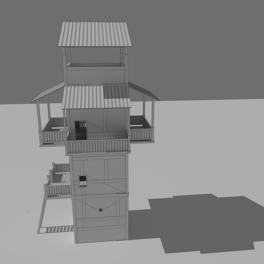 3D roman fantasy watchtower model - TurboSquid 1273792