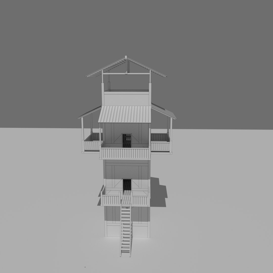 3D roman fantasy watchtower model - TurboSquid 1273792