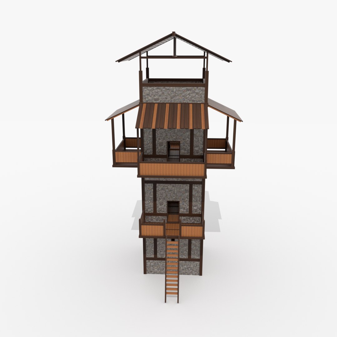 3D roman fantasy watchtower model - TurboSquid 1273792