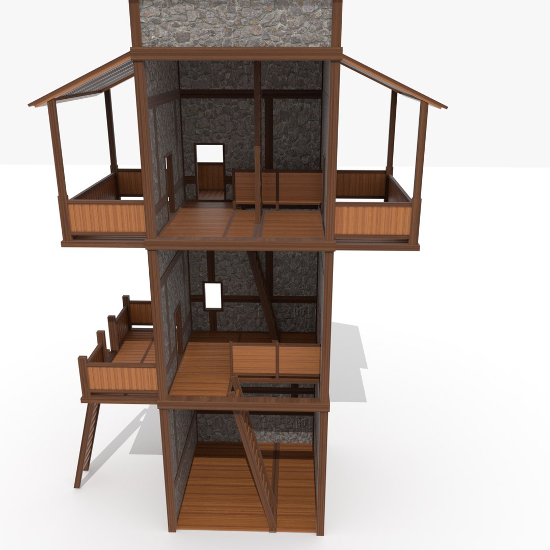 3D roman fantasy watchtower model - TurboSquid 1273792