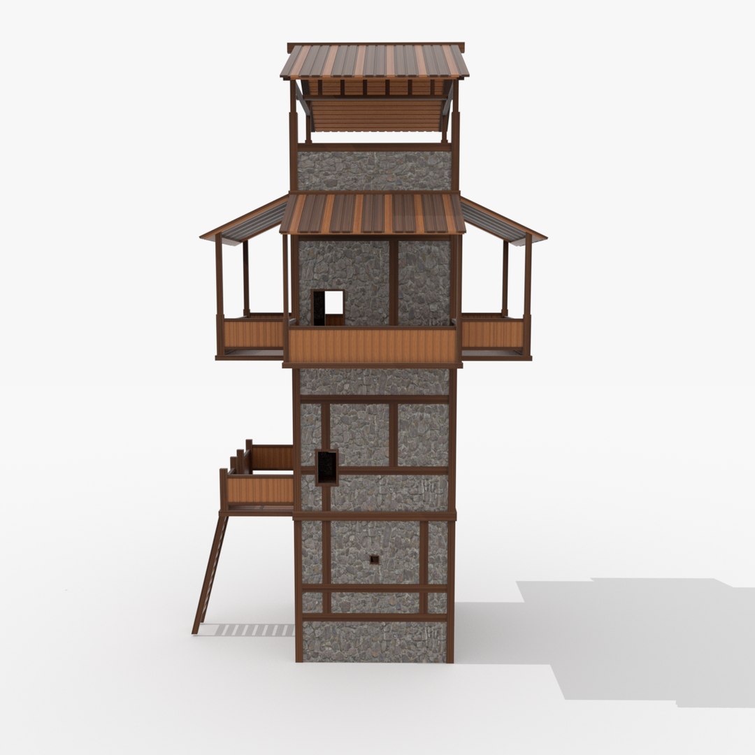 3D roman fantasy watchtower model - TurboSquid 1273792