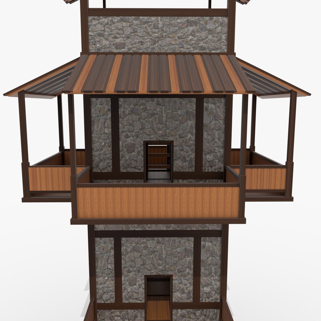 3D roman fantasy watchtower model - TurboSquid 1273792