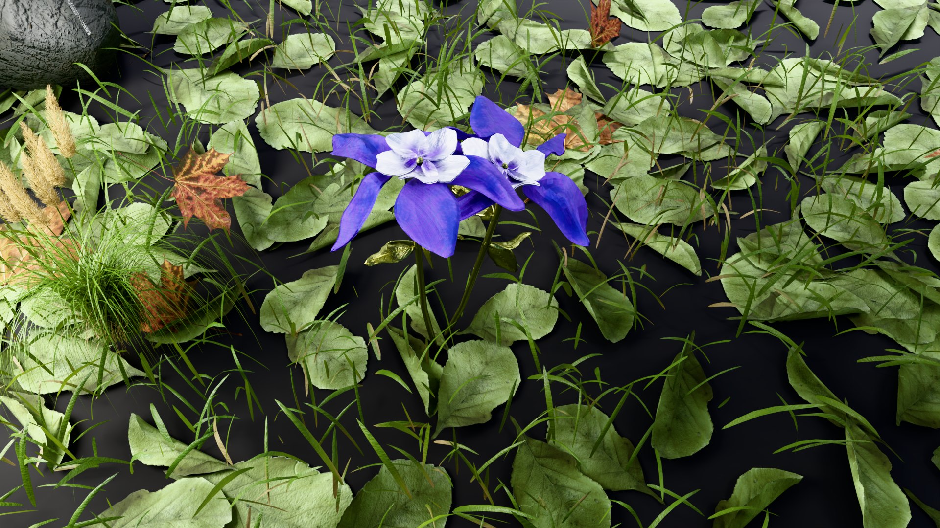 3D Blue-Columbine Flower FBX Model - TurboSquid 2269327